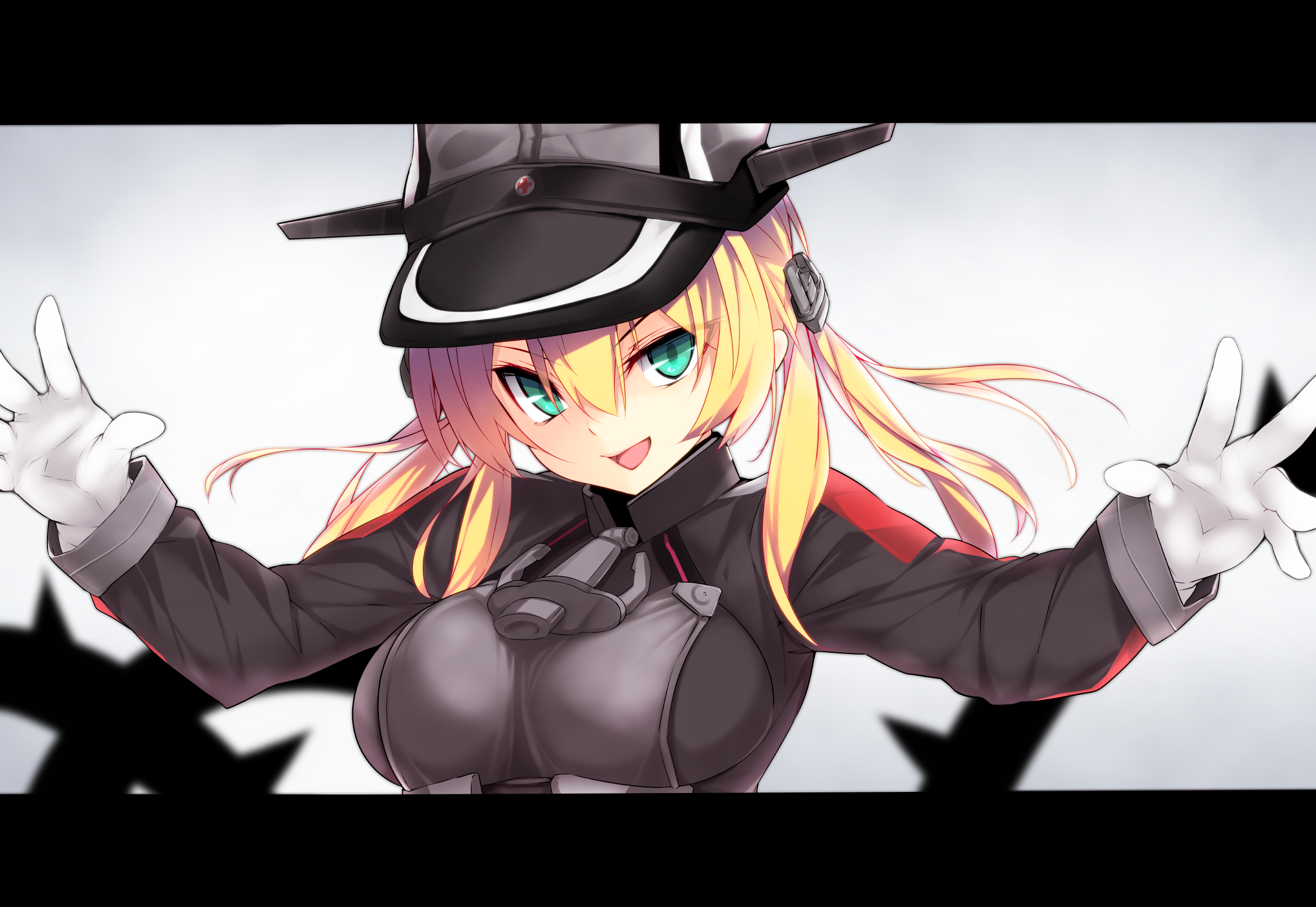 Safebooru - 1girl anchor anchor hair ornament aqua eyes blonde hair breasts denpaken pochi ...