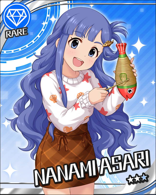 Safebooru - asari nanami blue eyes blue hair blush character name dress idolmaster idolmaster ...