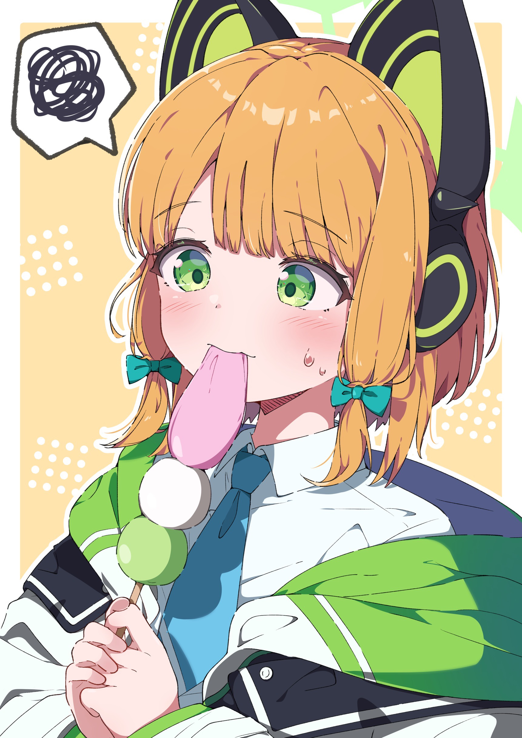 Safebooru - 1girl absurdres animal ear headphones animal ears blonde hair blue archive blue ...