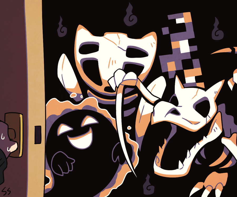 Safebooru - claws door ghost hands holding horns looking at viewer ...