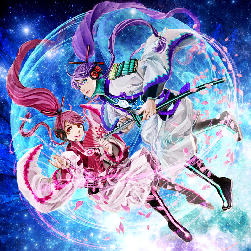 Safebooru - 1boy 1girl anniversary cherry blossoms dual persona ...