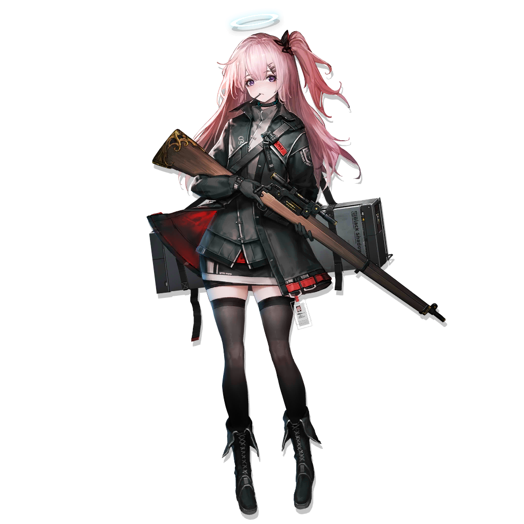 Safebooru - 1girl ambriel (arknights) arknights bangs black footwear black jacket black legwear ...