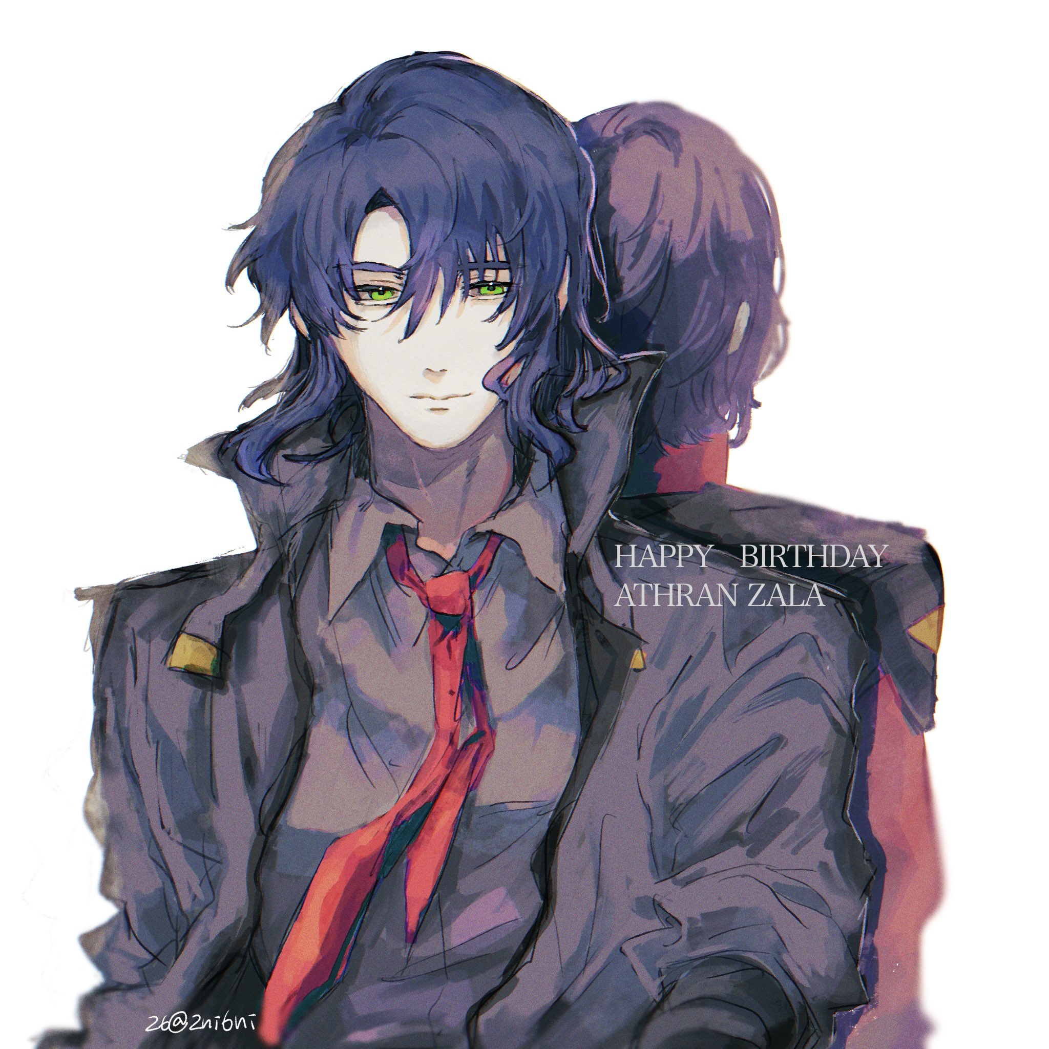 Safebooru - 2boys 2ni6ni age comparison athrun zala blue hair green ...