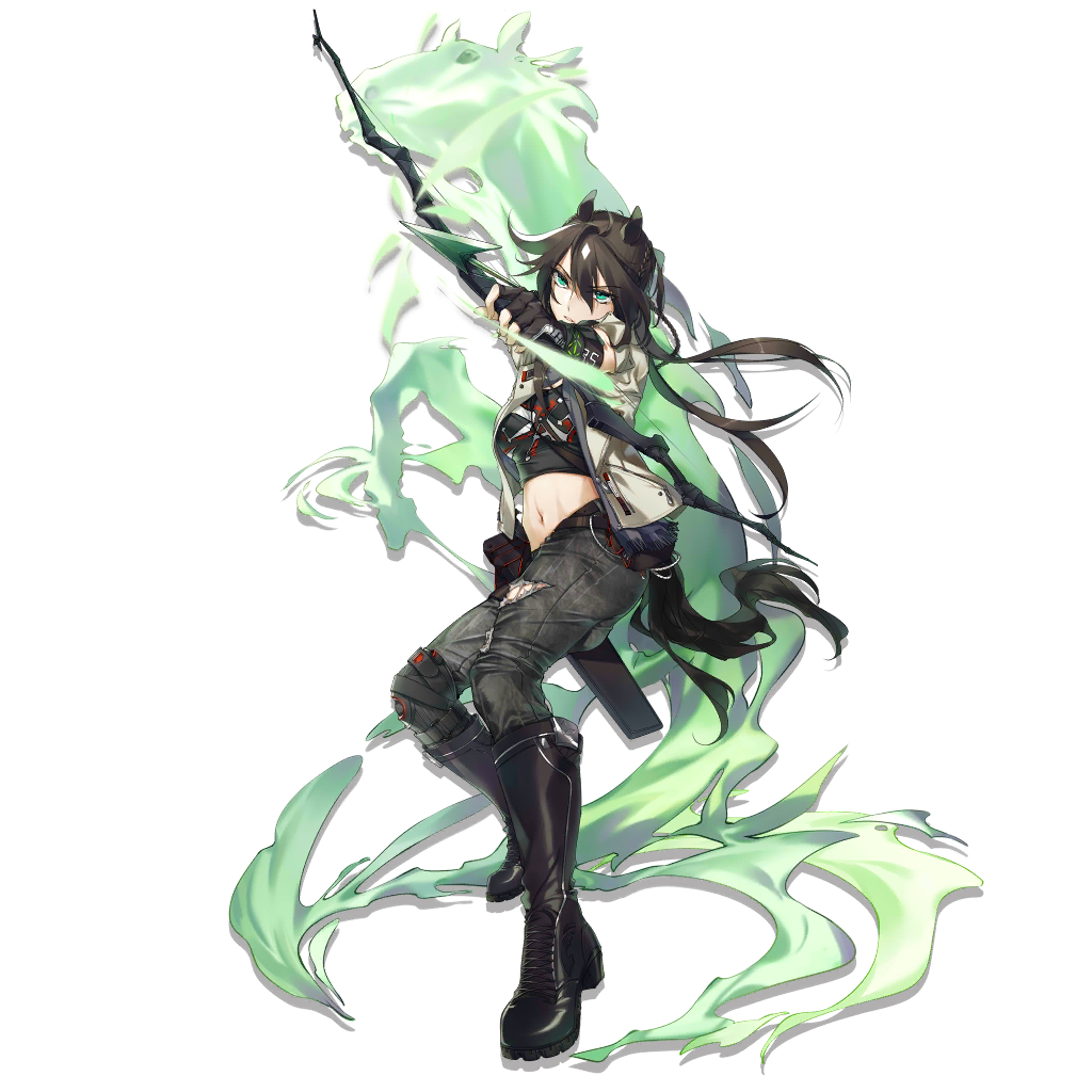 Safebooru - 1girl aiming animal ears arknights arm guards bangs belt boots bow (weapon) braid ...