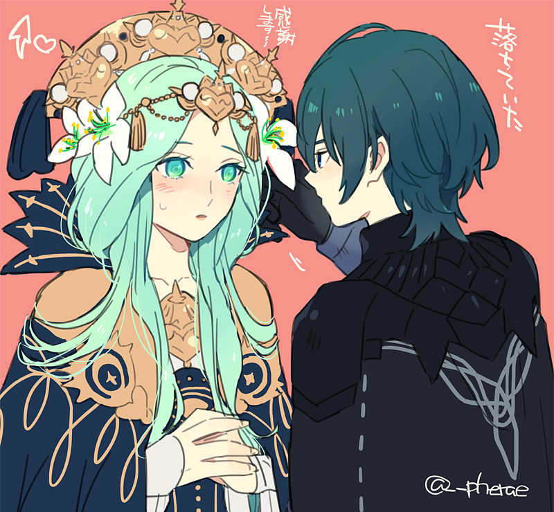 Safebooru - 1boy 1girl black gloves blue eyes blue hair byleth (fire ...