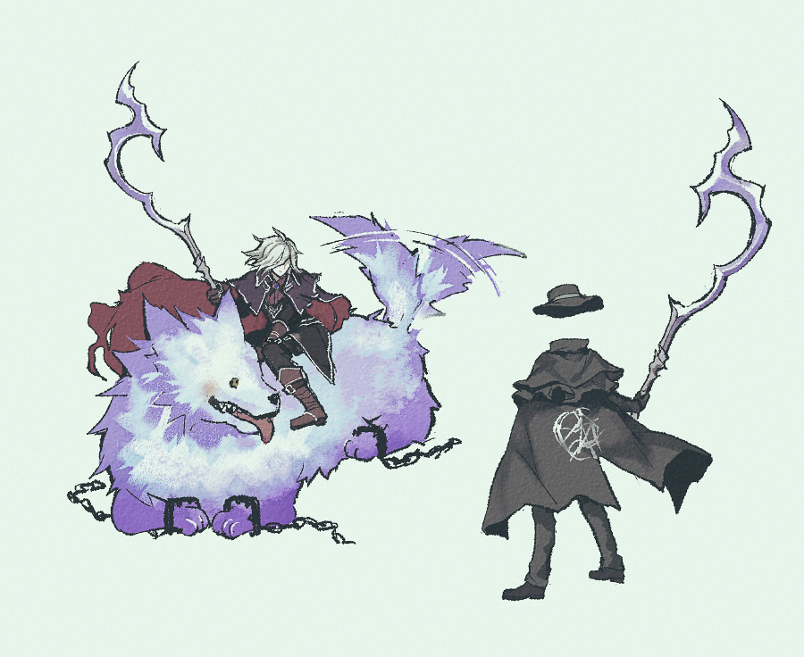 Safebooru - 2boys animal chain chibi cosplay costume switch edmond ...