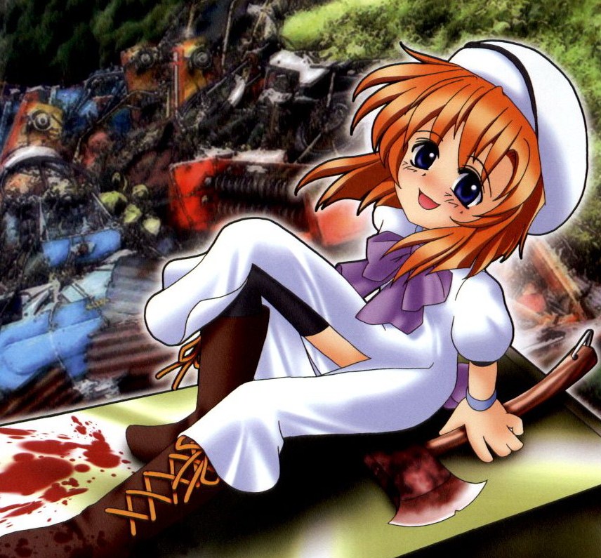 Safebooru - dress higurashi no naku koro ni orange hair ryuuguu rena ...