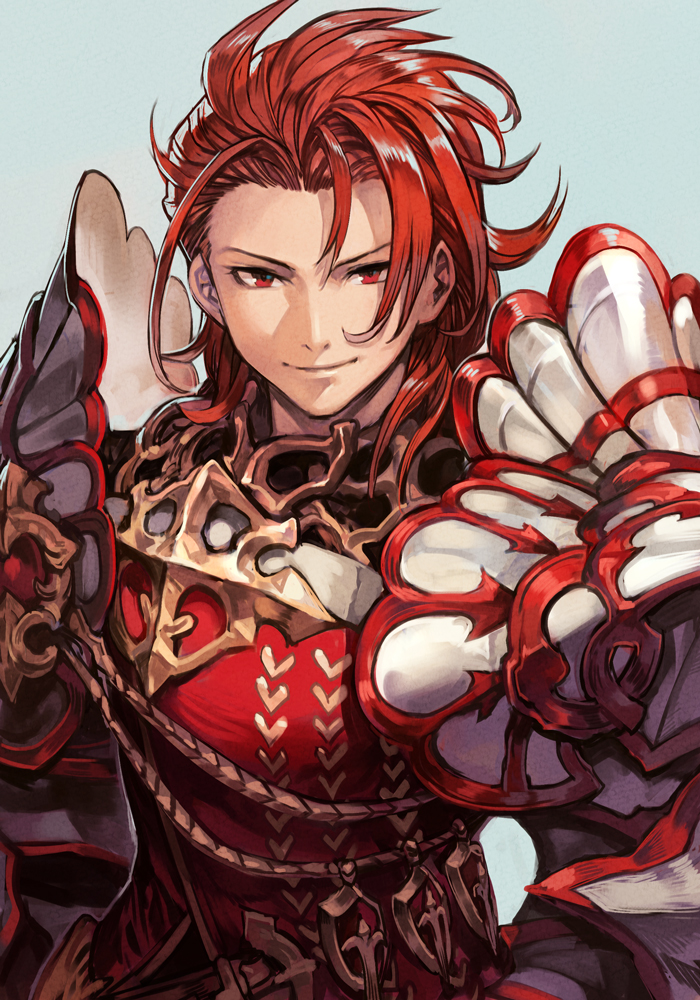 Safebooru - 1boy armor granblue fantasy hankuri looking at viewer male ...