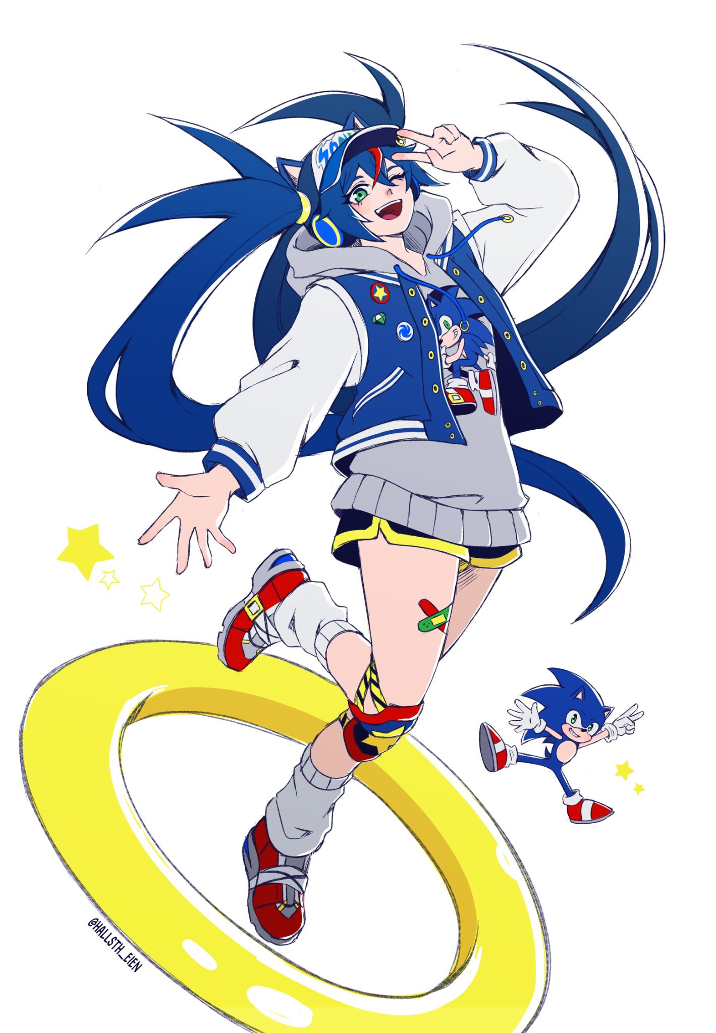 Safebooru - 1boy 1girl animal nose artist name blue fur blue hair ...