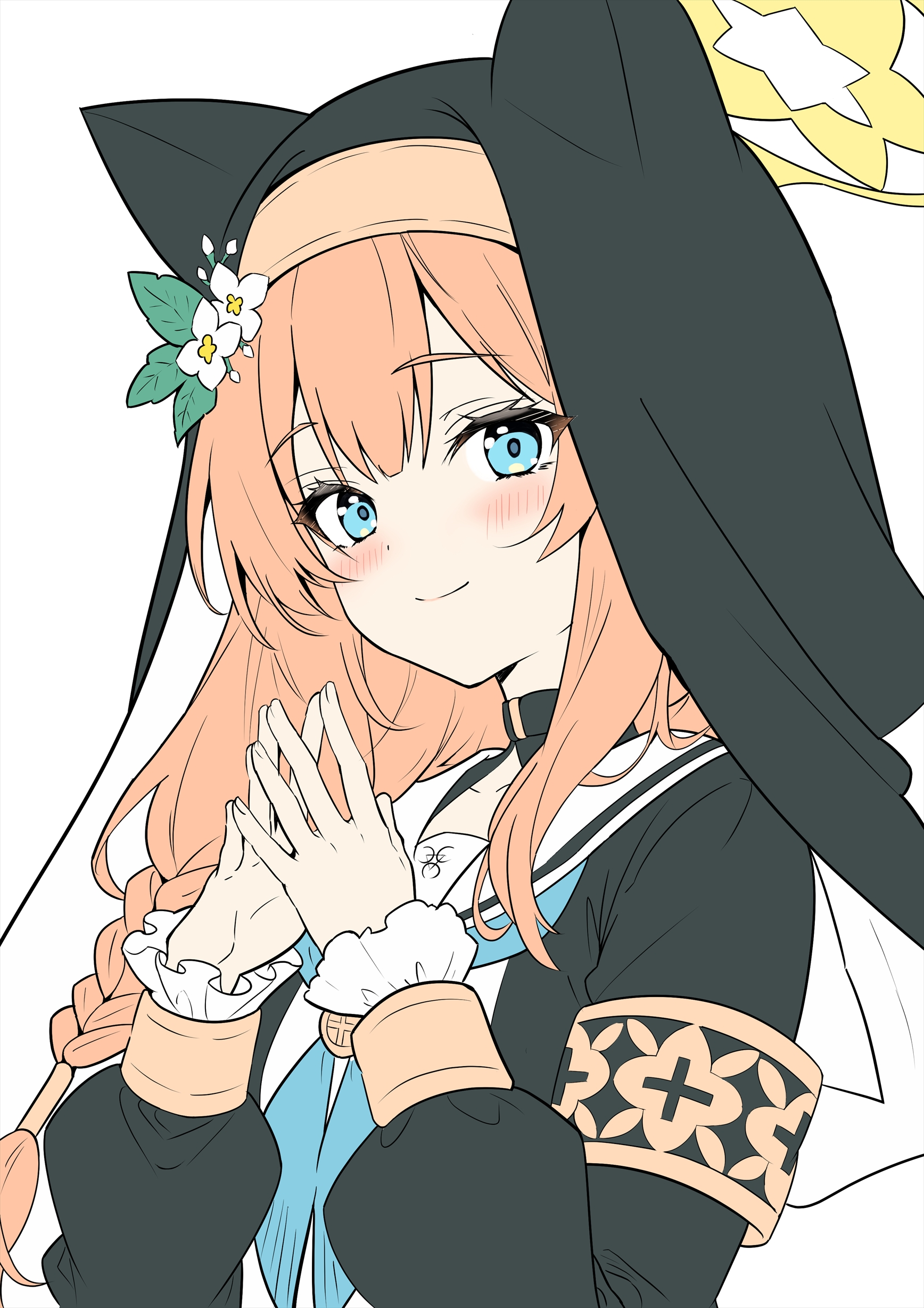 Safebooru - 1girl absurdres animal ear headwear animal ears black dress black veil blue archive ...