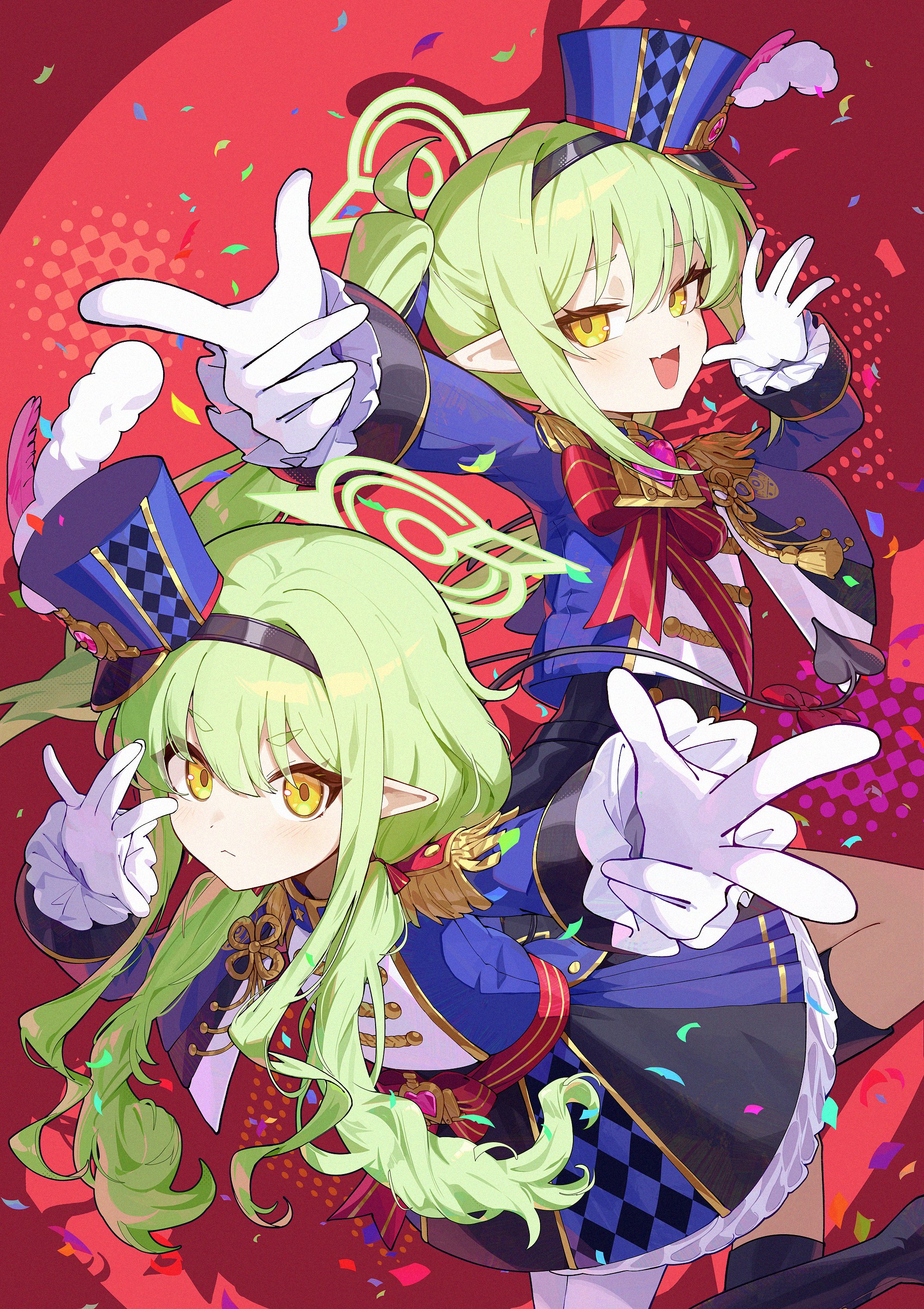 Safebooru - 2girls absurdres blue archive confetti diamond (shape ...