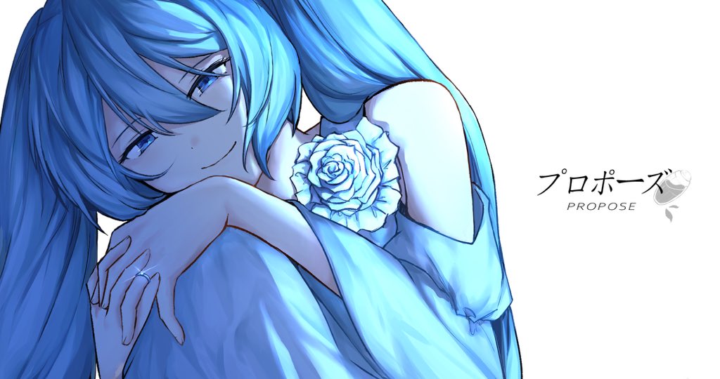 Safebooru - 1girl aqua dress aqua eyes aqua hair aqua theme bare ...