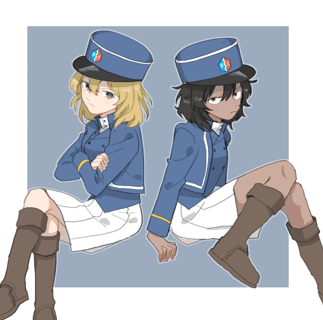 Safebooru - andou (girls und panzer) bc freedom (emblem) bc freedom military uniform black hair ...