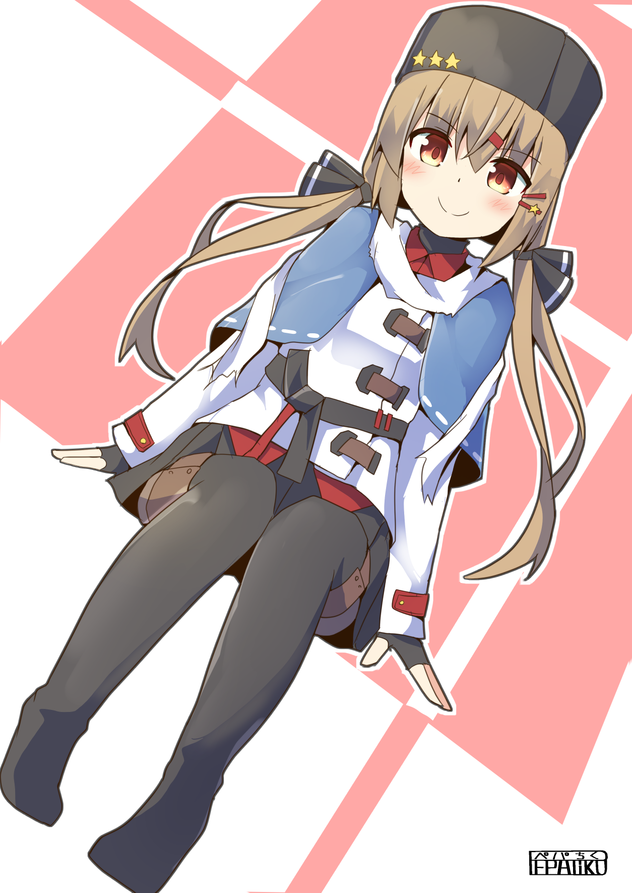 Safebooru - 1girl anchor necklace artist logo artist name belt black belt black bow black ...