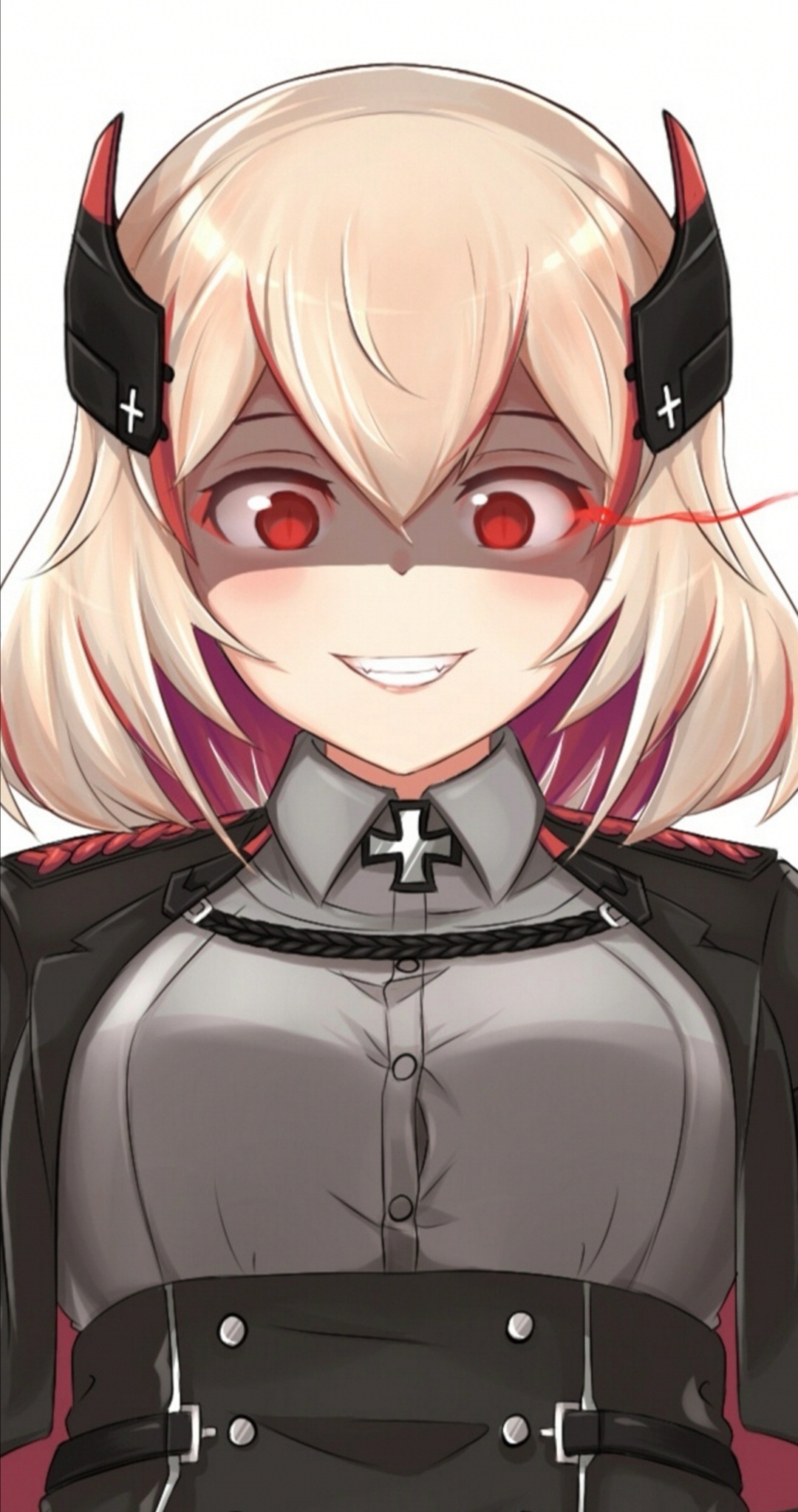 Safebooru - 1girl azur lane bangs blonde hair breasts buttons chinese commentary close-up ...