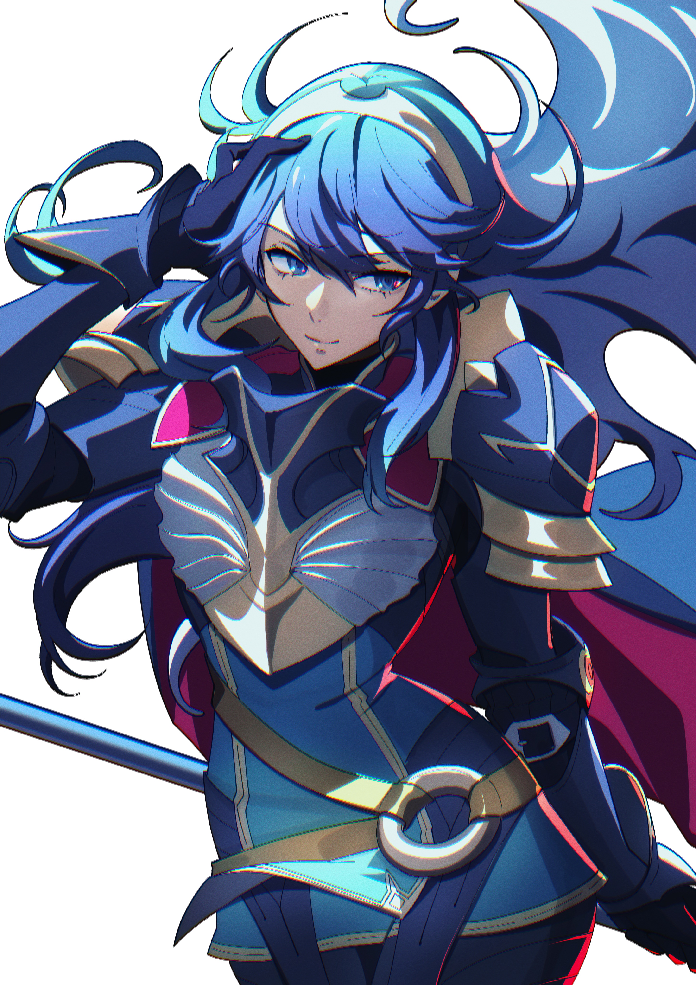 Safebooru - 1girl absurdres armor bikini boody blue eyes blue gloves ...