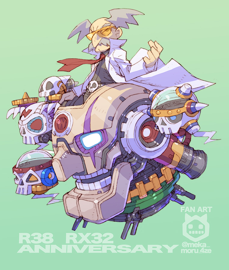 Safebooru - 1boy anniversary bald black shirt coat dr. wily (mega man ...