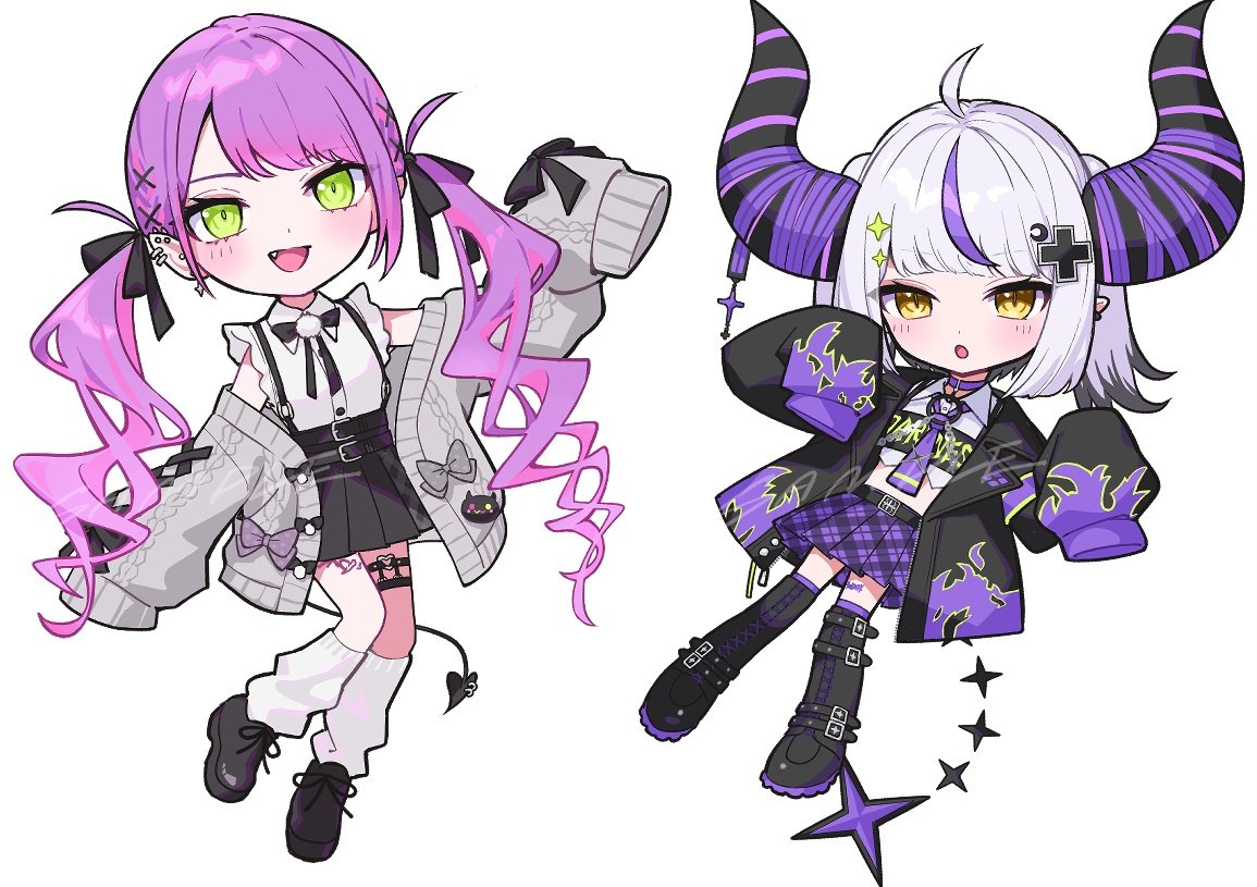 Safebooru - 2girls ahoge black boots black hair black ribbon black ...