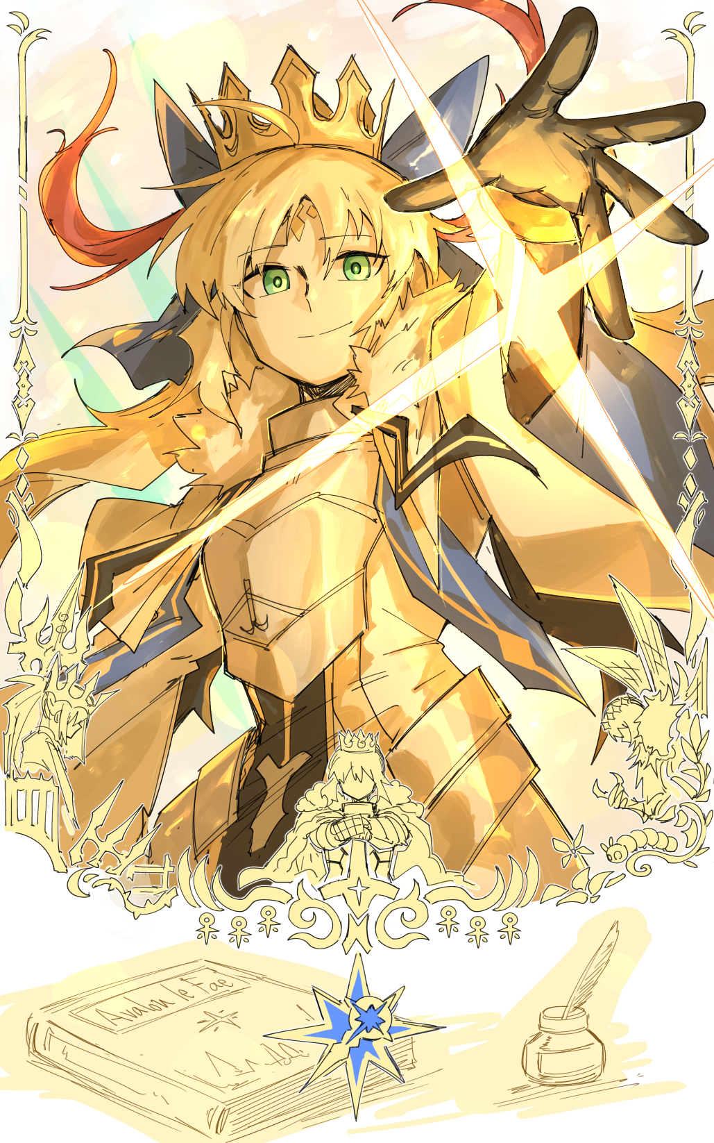 Safebooru - 1girl ahoge armor armored dress artoria caster (fate ...