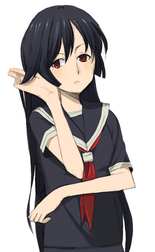 Safebooru - aoi (mayoism) black hair kaibutsu oujo kamura reiri red ...