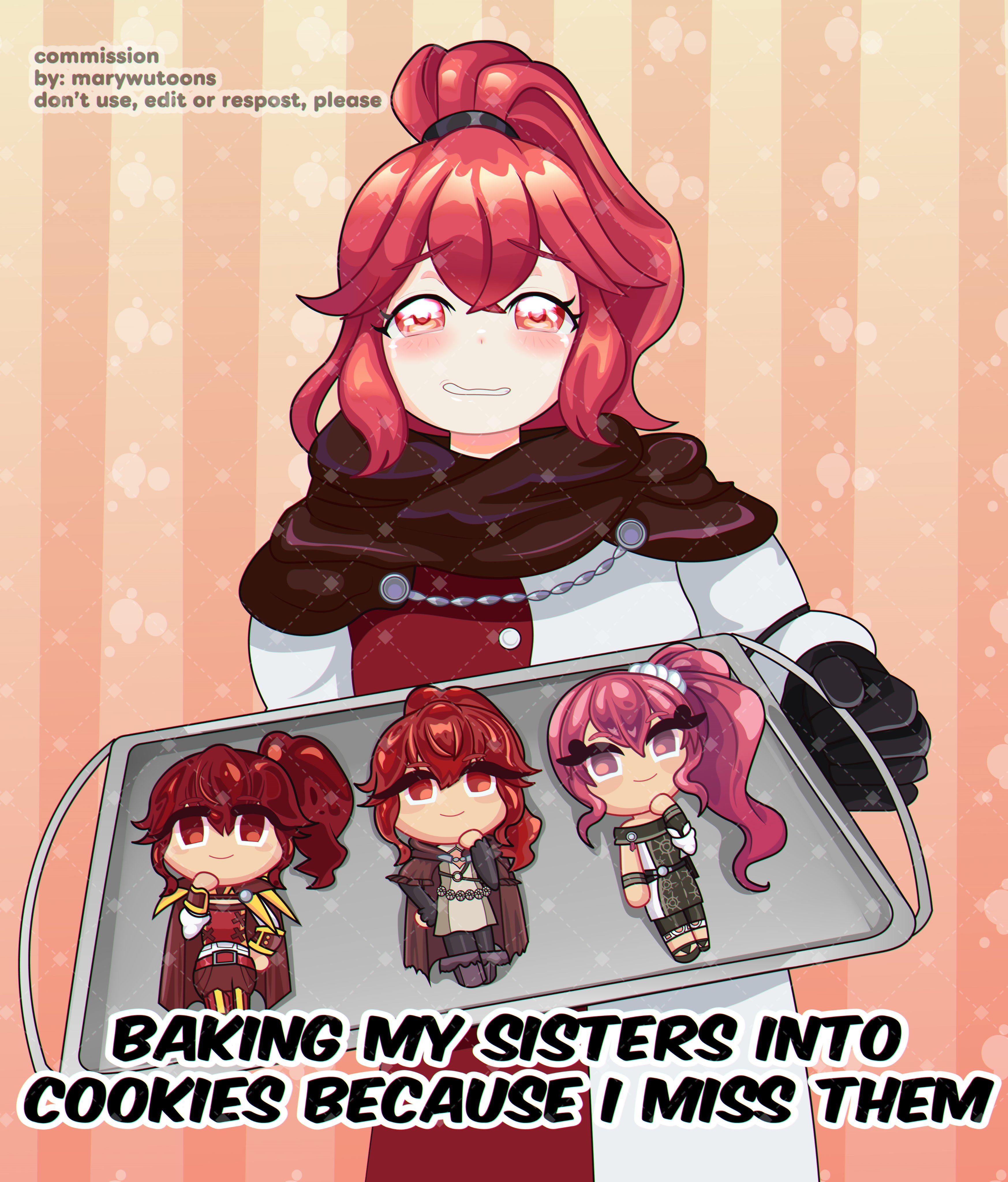 Safebooru - absurdres anna (fire emblem) baking baking my long distance ...