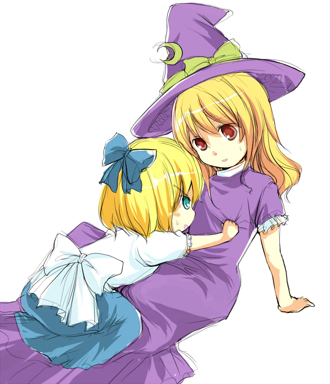 Safebooru - alice margatroid alice margatroid (pc-98) blonde hair blush hat kirisame marisa ...