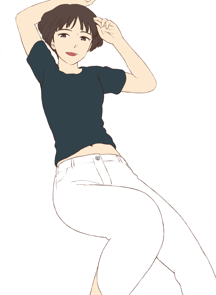 Safebooru - 1girl gake no ue no ponyo graphite (medium) jas lisa (ponyo ...