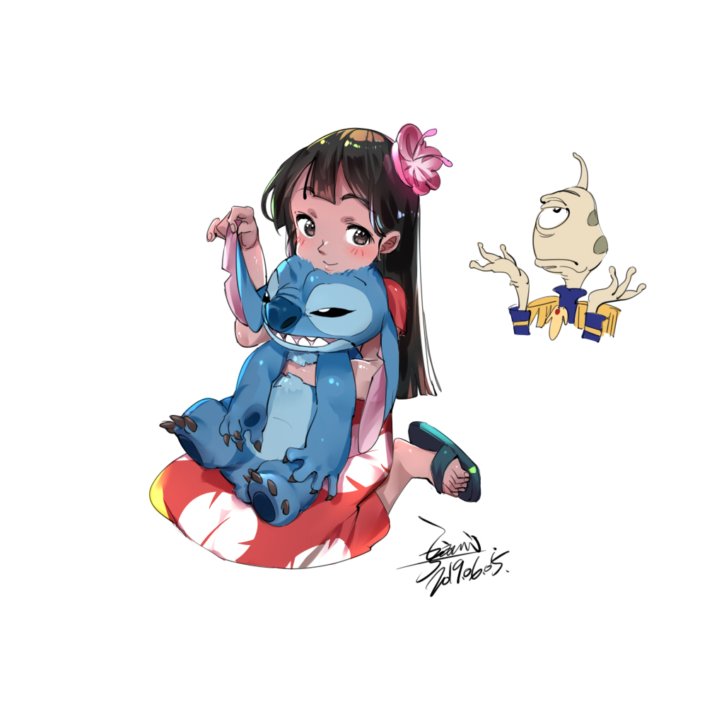 Safebooru - 1girl black hair blush closed mouth dark skin dress ejami ...