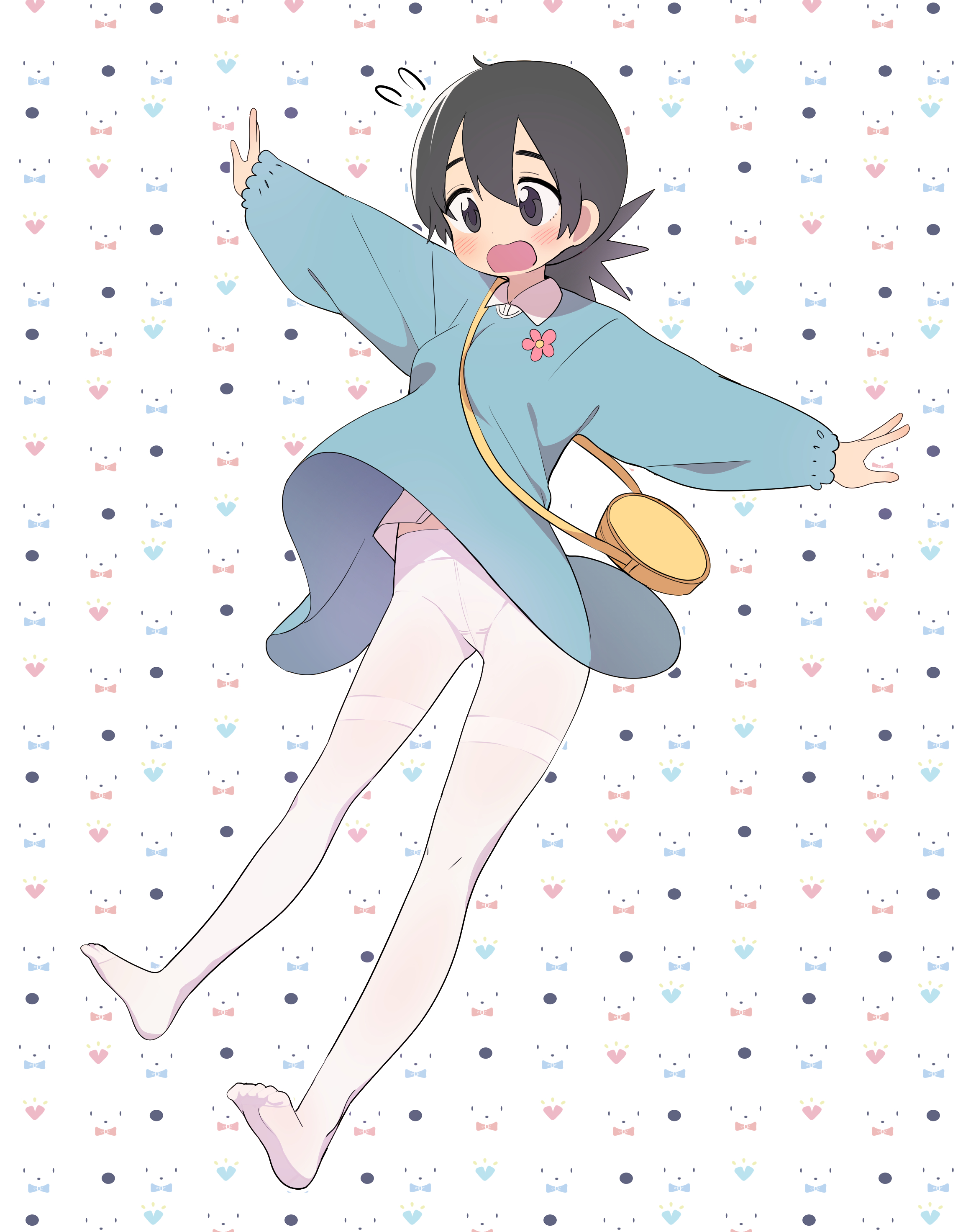 Safebooru - 1girl absurdres blush brown eyes brown hair bural chingu crotch seam embarrassed ...