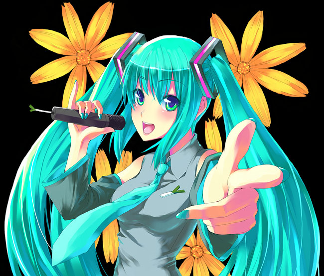 Safebooru - finger pointing foreshortening hands hatsune miku ...