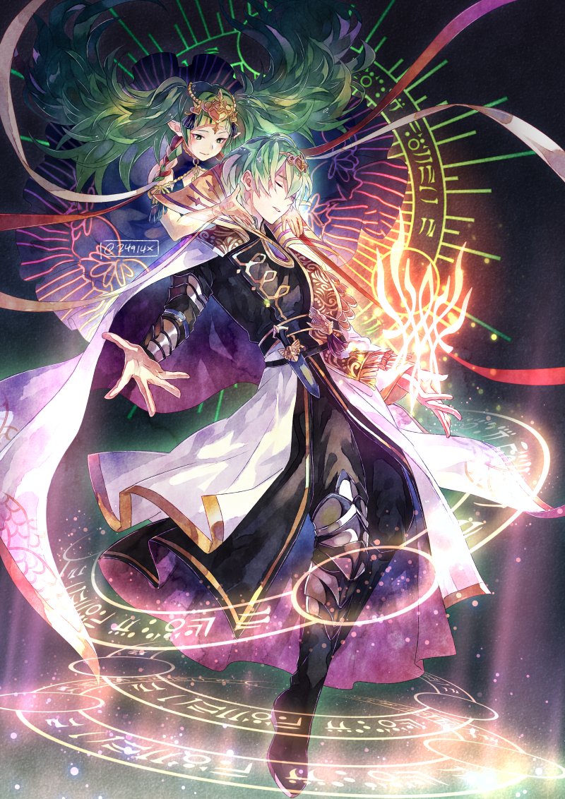 Safebooru - 1boy 1girl braid byleth (fire emblem) byleth eisner (male ...