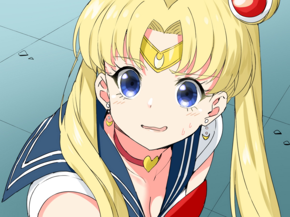Safebooru - 1girl bangs bishoujo senshi sailor moon blonde hair blue eyes blue sailor collar ...