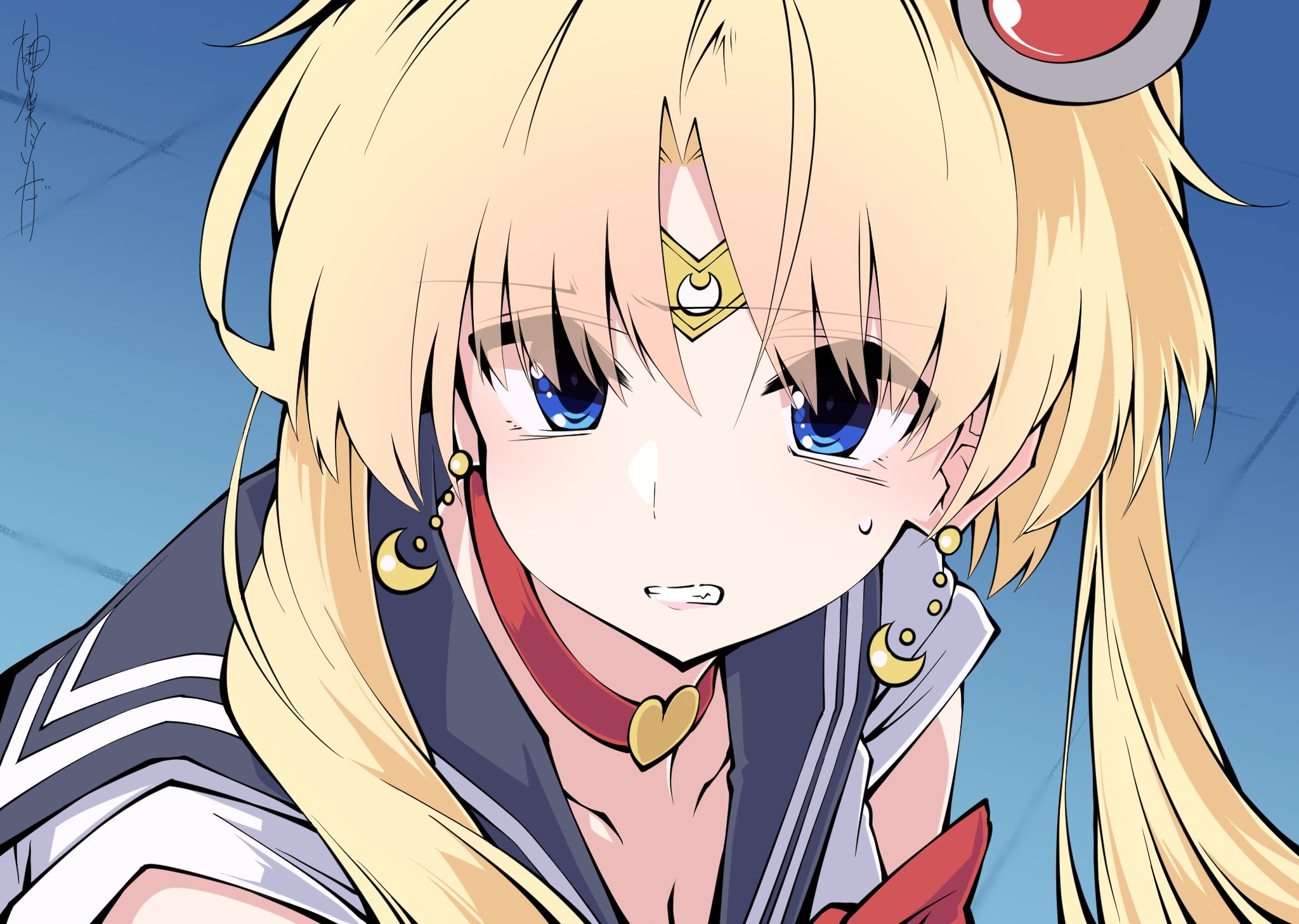 Safebooru - 1girl bangs bishoujo senshi sailor moon blonde hair blue eyes choker circlet ...