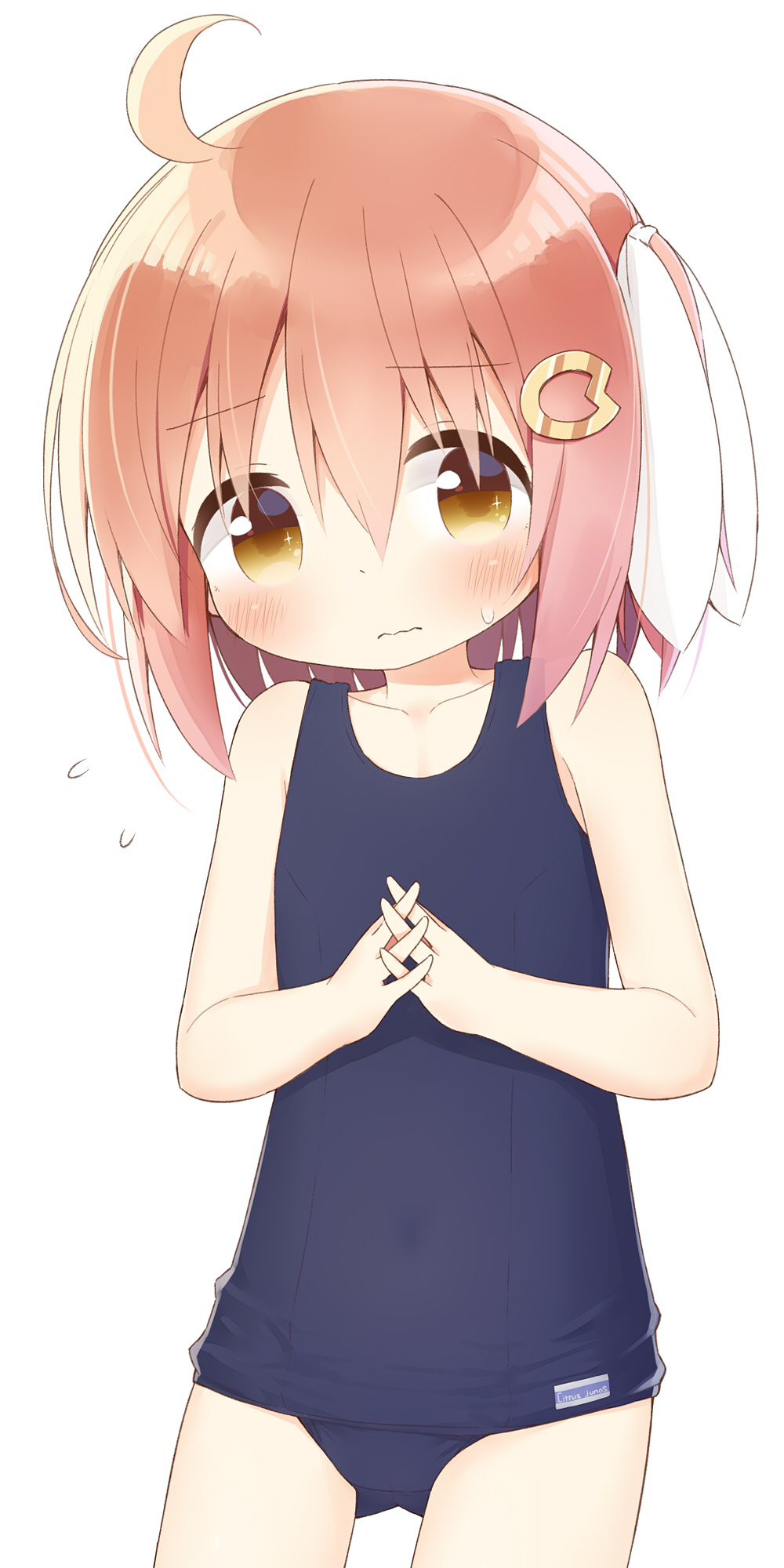 Safebooru - 1girl ahoge ass visible through thighs ayanepuna bangs bare arms bare shoulders ...