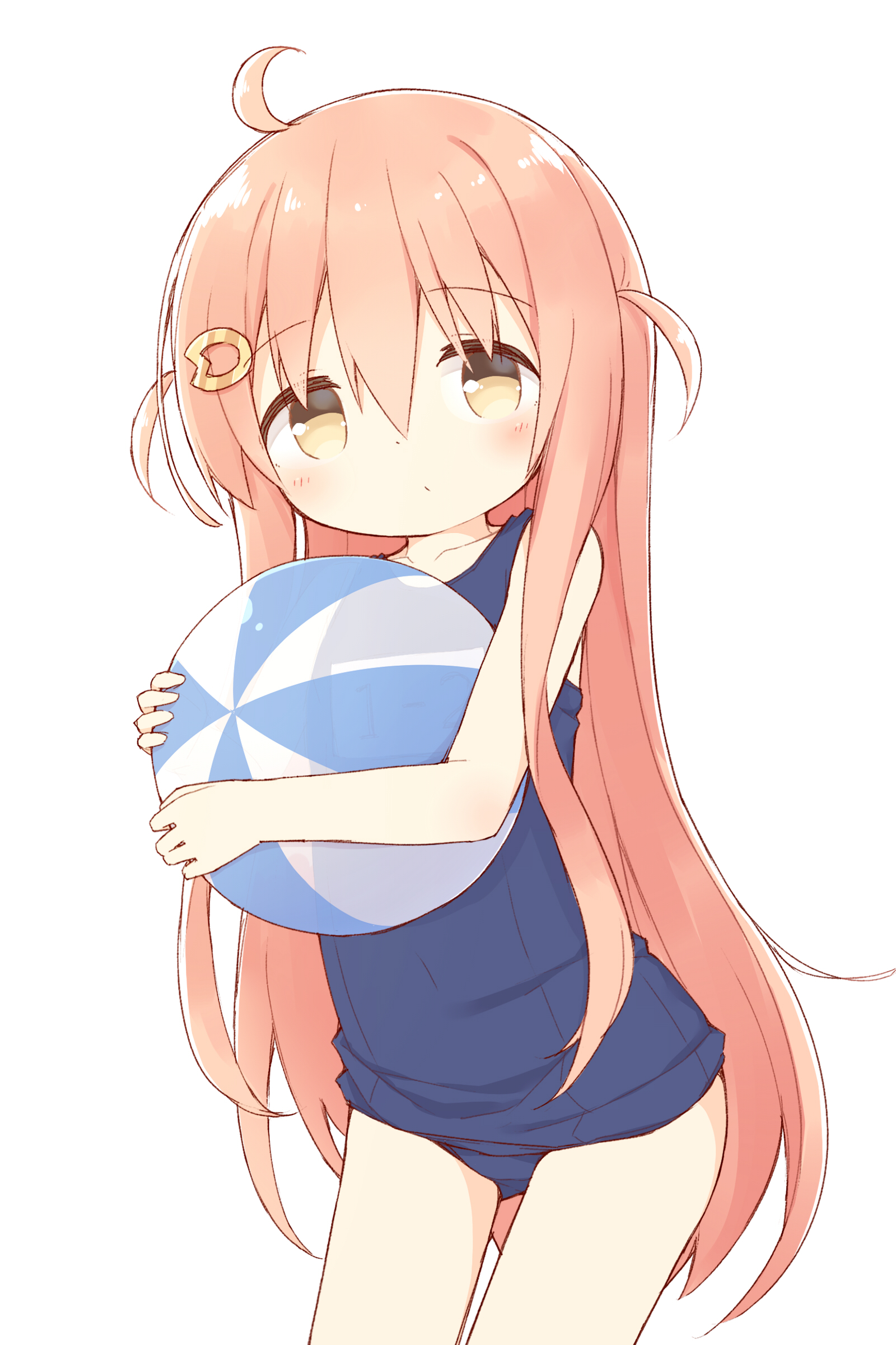 Safebooru - 1girl absurdres ahoge ayanepuna ball bare arms bare shoulders beachball blue ...