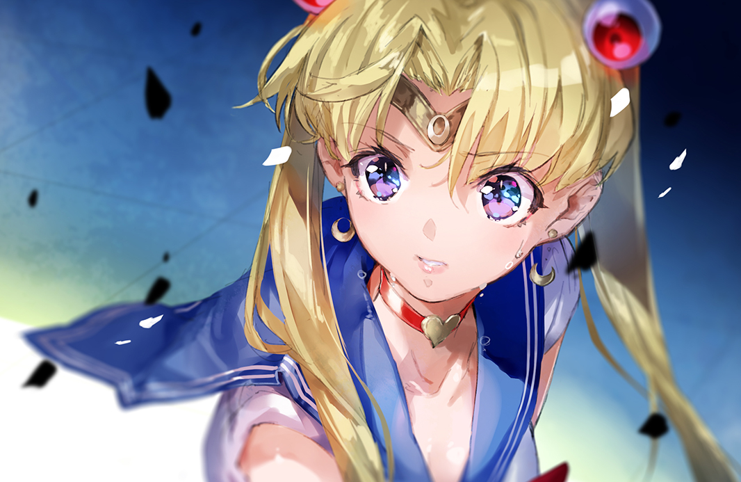 Safebooru - 1girl bishoujo senshi sailor moon blonde hair blue eyes blue sailor collar choker ...