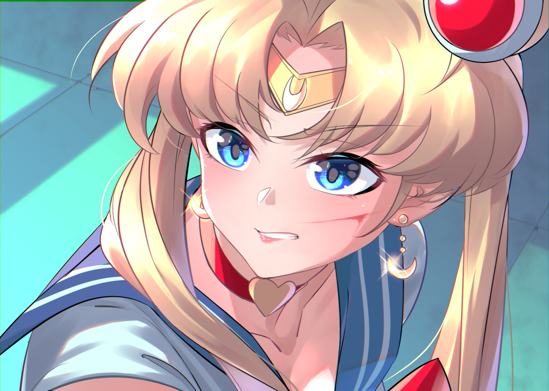 Safebooru - 1girl bishoujo senshi sailor moon blonde hair blood blood on face blue eyes blue ...