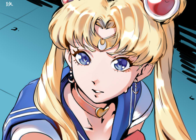 Safebooru - 1girl bishoujo senshi sailor moon blonde hair blue eyes choker circlet crescent ...