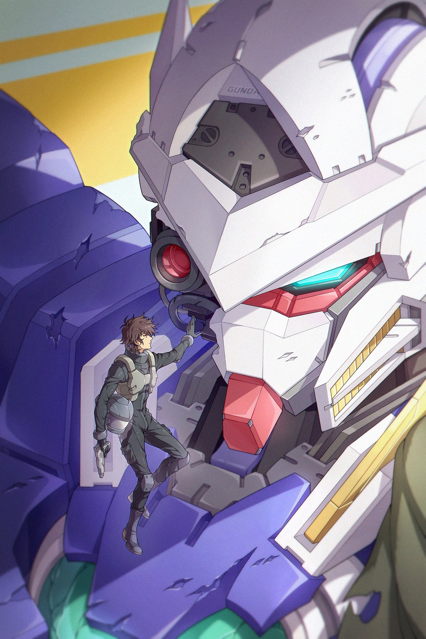 Safebooru - 1boy black bodysuit blue eyes bodysuit brown eyes brown ...