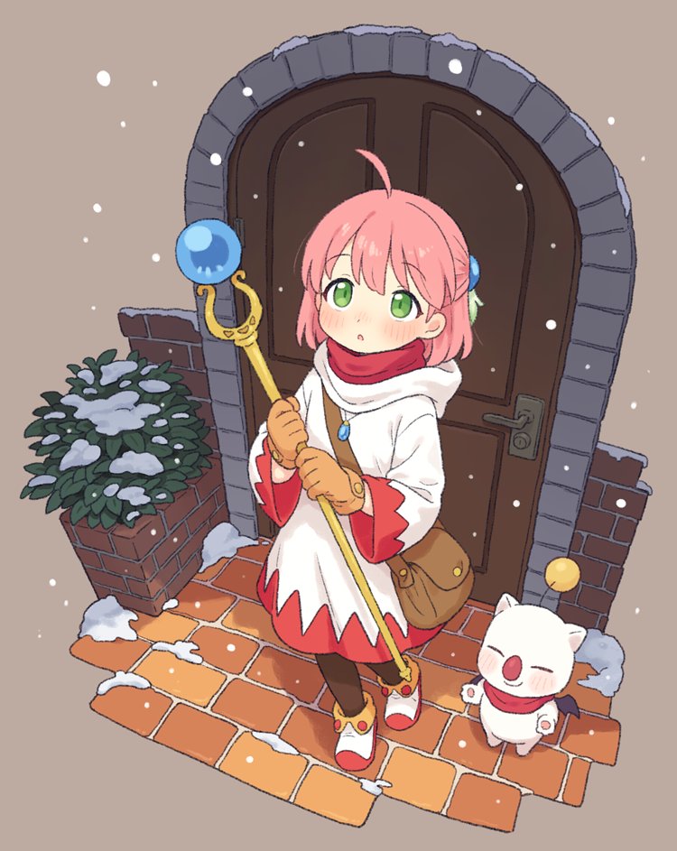 Safebooru - 1girl ahoge bag black pantyhose boots brown bag brown ...