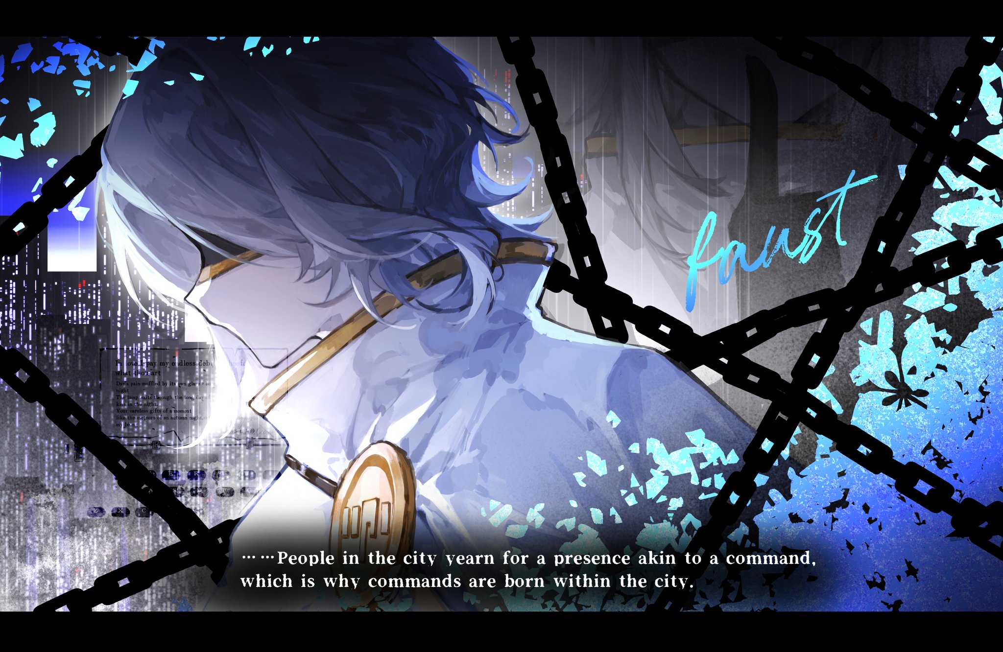 Safebooru - 1girl badge black gloves cape chain commentary request ...