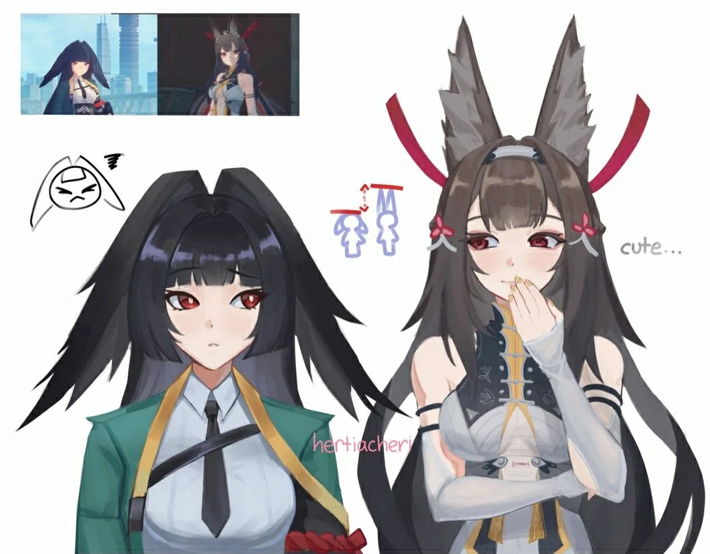Safebooru - animal ears fox ears hoshimi miyabi long hair multiple ...