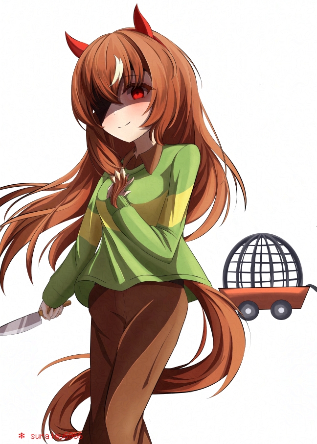 Safebooru - 1girl animal ears artist name blush brown hair cage casual ...