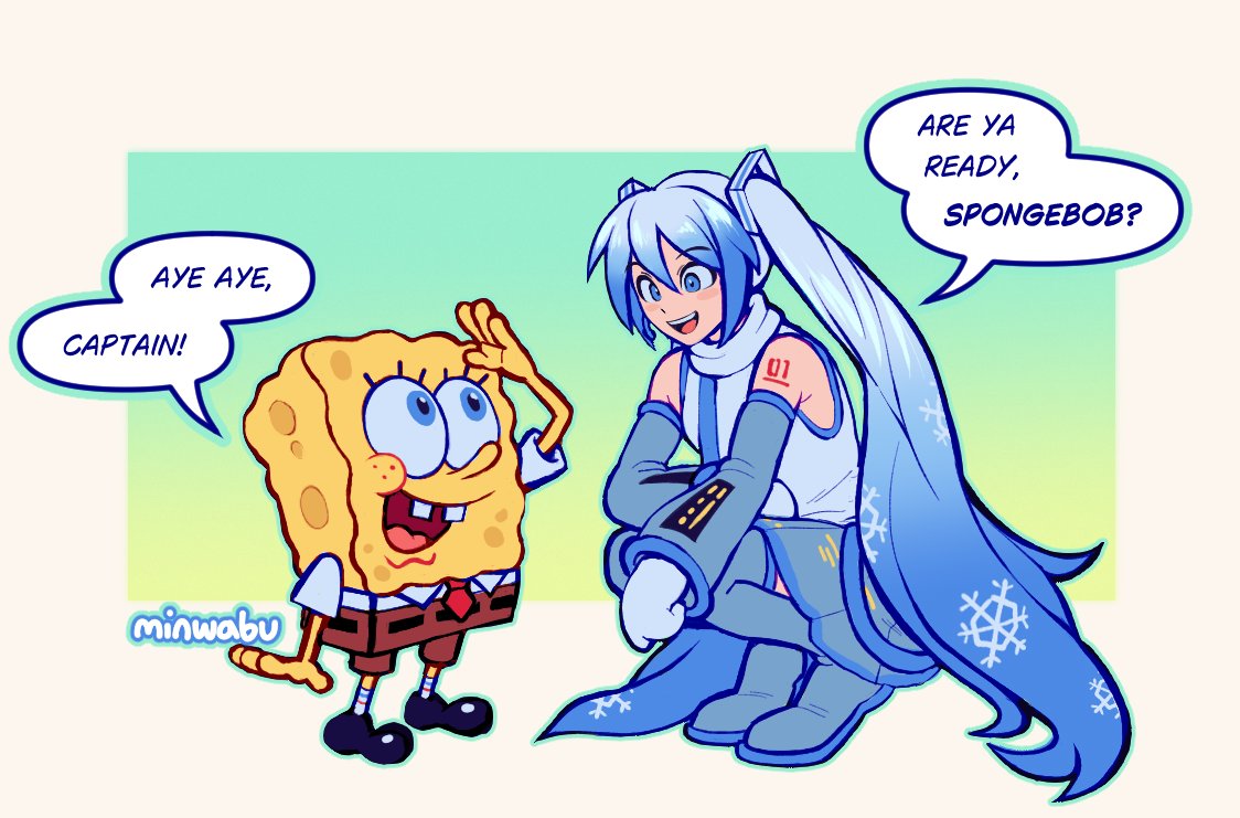 Safebooru - 1boy 1girl :d arm tattoo black shoes blue eyes blue hair ...