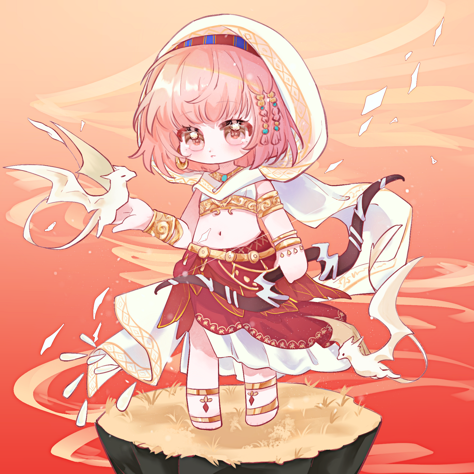 Safebooru - 1girl armlet bare shoulders barefoot sandals (jewelry ...