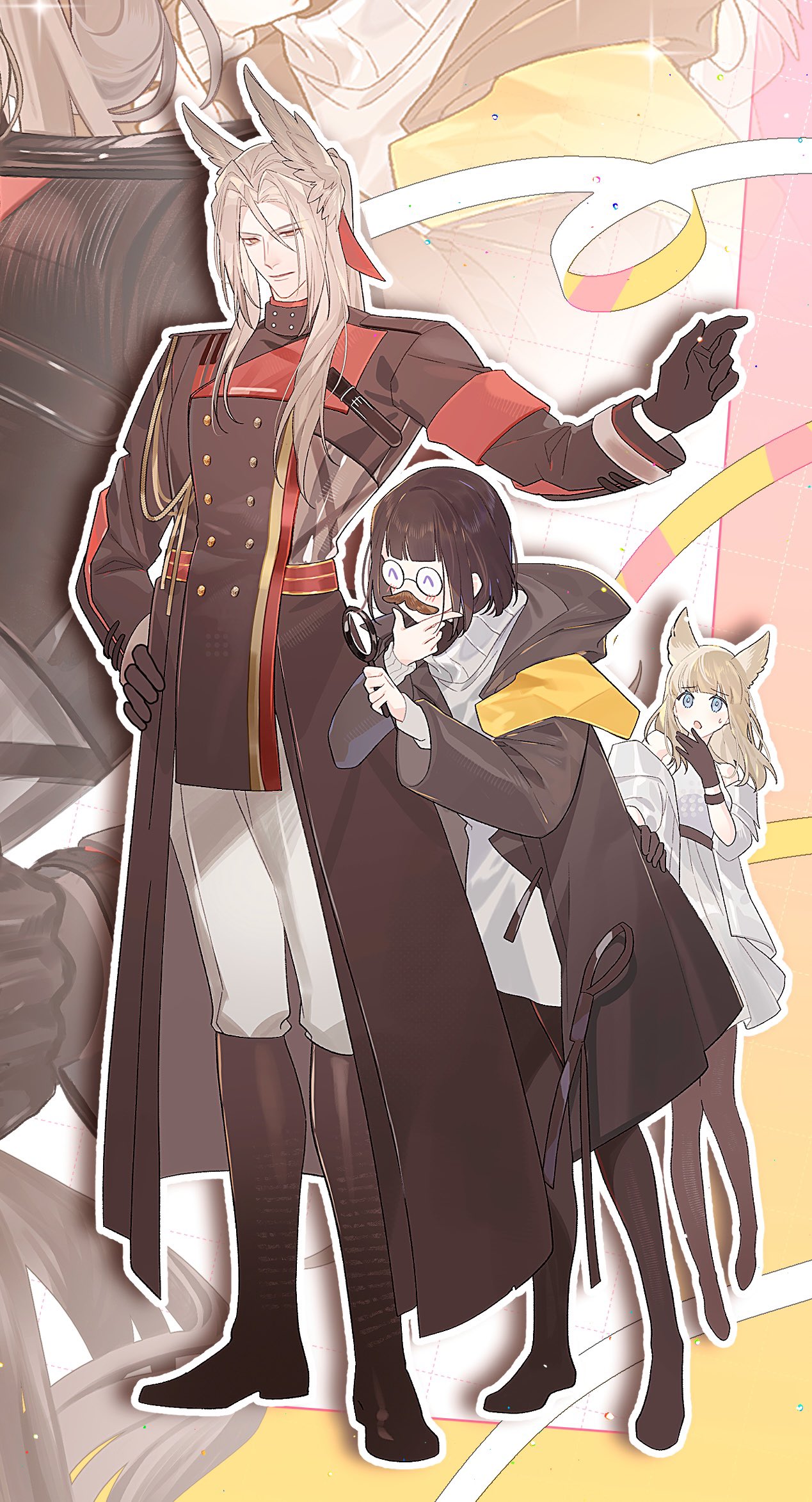 Safebooru - 1boy 2girls ^ ^ animal ears arknights arknights: endfield ...