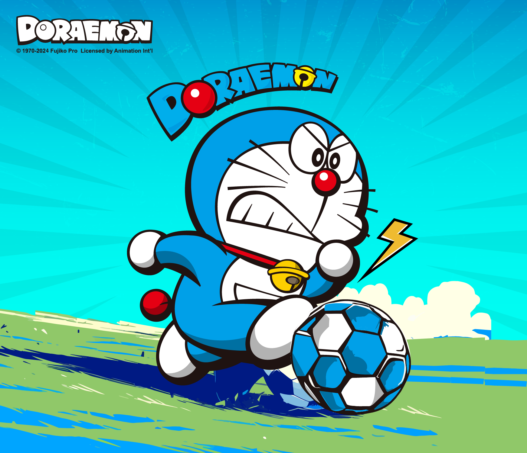 Safebooru - 1boy ball blue sky cat boy copyright name day doraemon ...