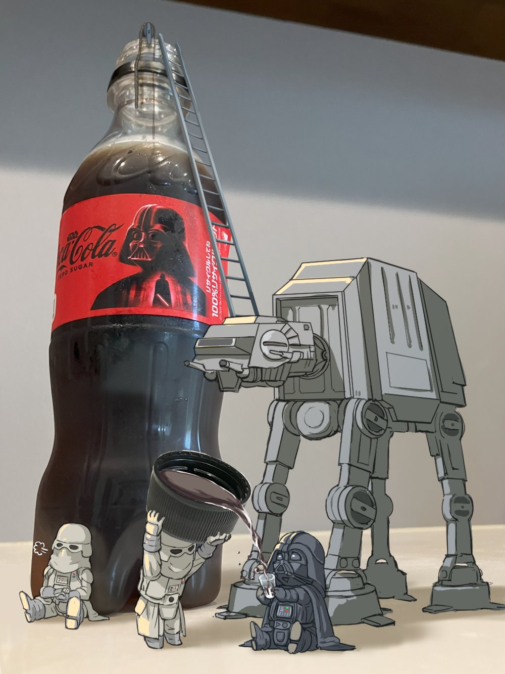 Safebooru - 3boys at-at black boots black cape boots bottle bottle cap ...