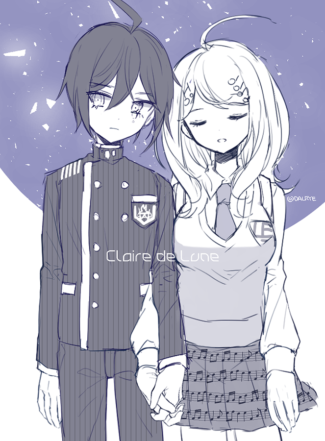 Safebooru 1boy 1girl Ahoge Akamatsu Kaede Artist Name Bangs Breast 3249