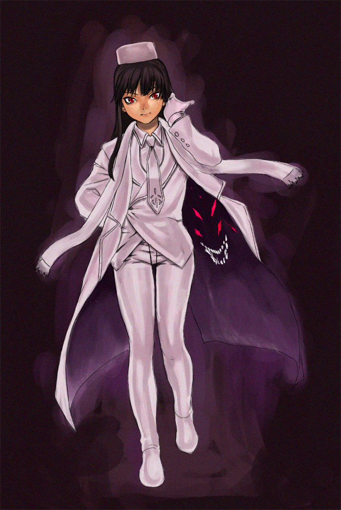 Safebooru - 1girl alucard (hellsing) black hair closed mouth coat demon ...